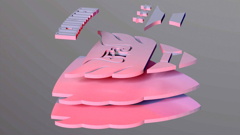 Dc united logo keychan printable and renderable 3D Print Model in Signs ...