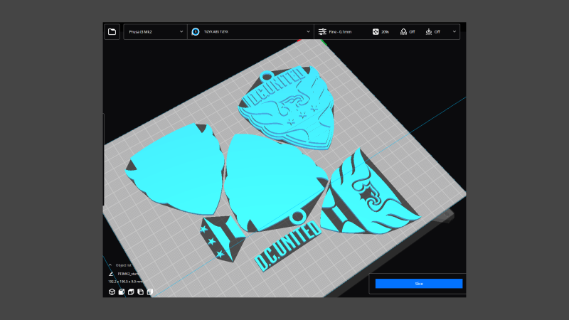 Dc united logo keychan printable and renderable 3D Print Model in Signs ...
