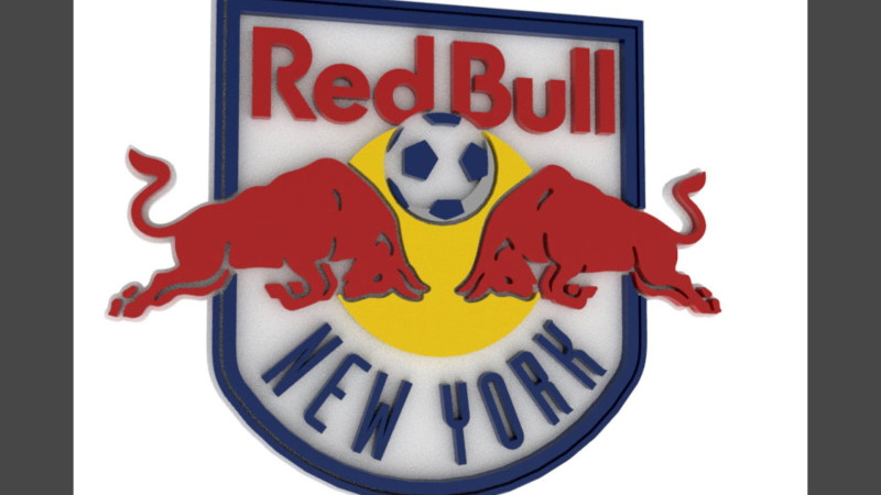 New york red bulls logo keychan printable and renderable 3D Print Model ...