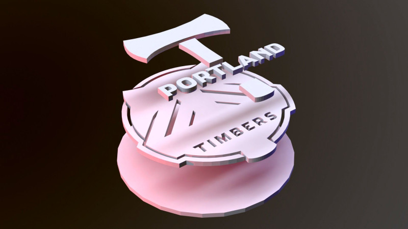 Portland timbers logo keychan printable and renderable 3D Print Model ...