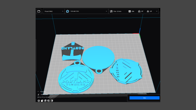 Portland timbers logo keychan printable and renderable 3D Print Model ...