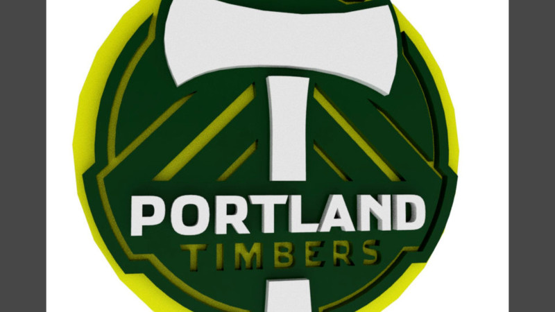 Portland timbers logo keychan printable and renderable 3D Print Model ...