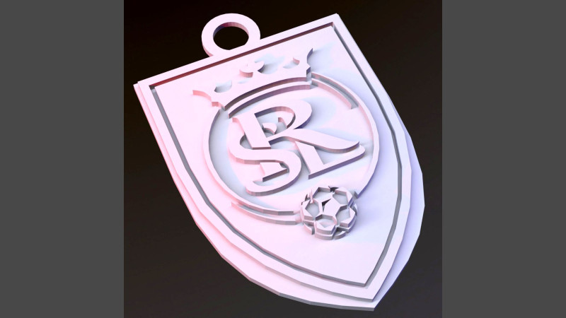 RSL Real Salt Lake logo keychan printable and renderable 3D Print Model ...