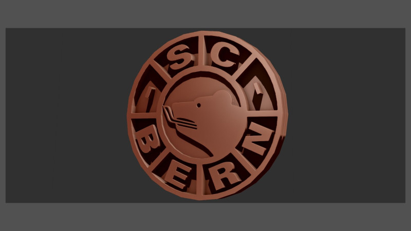 SC Bern Printable and renderable Logo keychan 3D Print Model in Signs ...