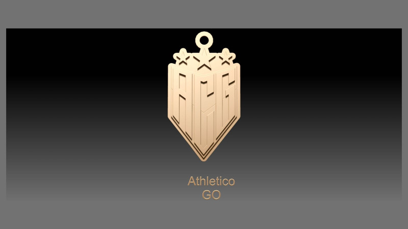 Athletico GO logo Printable and Renderable logo shields keychan 3D ...