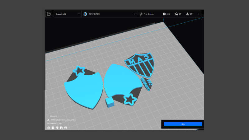 Athletico MG logo Printable and Renderable logo shields keychan 3D ...