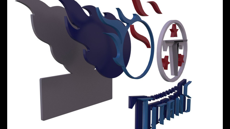 Titans Logo Shield Printable and Renderable 3D Print Model in Signs and ...