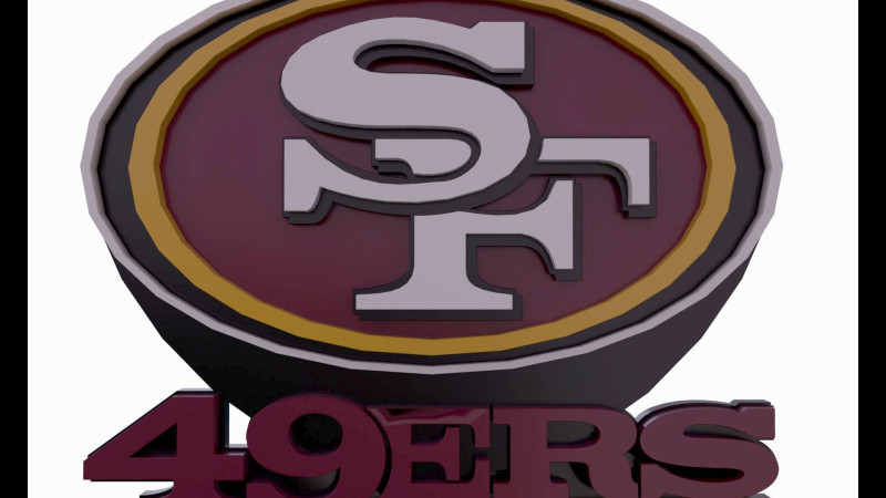 San Francisco 49ers Logo Shield Printable and Renderable 3D Print Model ...