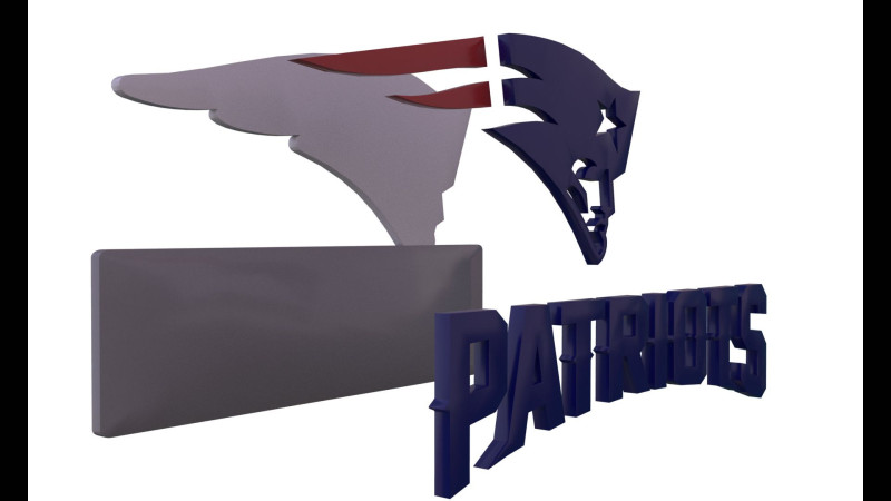 New England Patriots Logo Shield Printable and Renderable 3D 프린트 모델 in ...