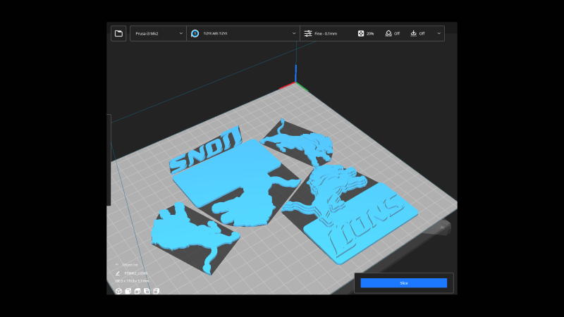 Detroit Lions Logo Shield Printable and Renderable 3D Print Model in ...