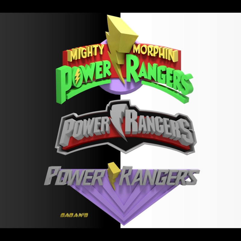Power Rangers Logos Printable and renderable 3D Print Model in Signs ...