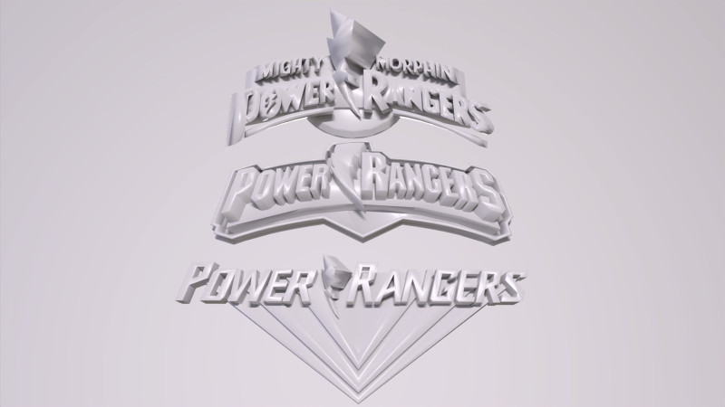 Power Rangers Logos Printable and renderable 3D Print Model in Signs ...
