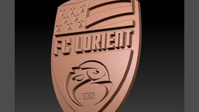 FC Lorient-Bretagne Sud badge Printable and Renderable 3D Print Model ...