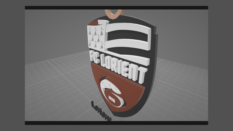 FC Lorient-Bretagne Sud badge Printable and Renderable 3D Print Model ...