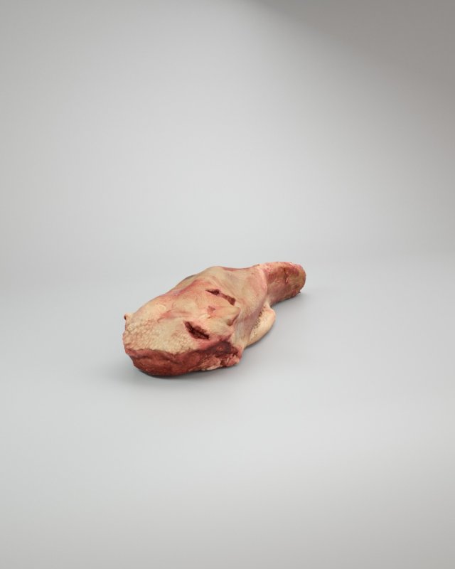 pig tongue raw - 3d scan 3D Model in Meat 3DExport
