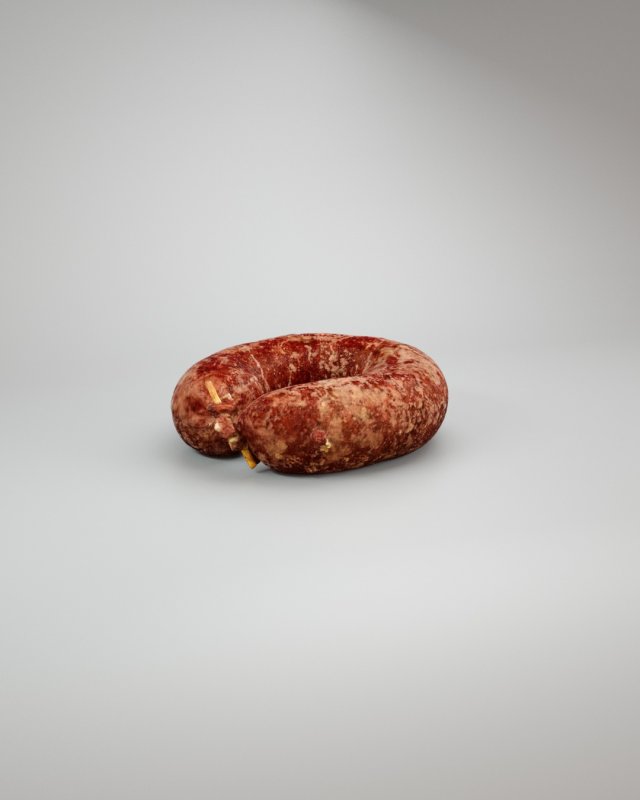 raw pig blood sausage - 3d scan 3D Model in Meat 3DExport