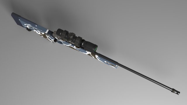 awm 300mm magnum 3D Model in Rifle 3DExport