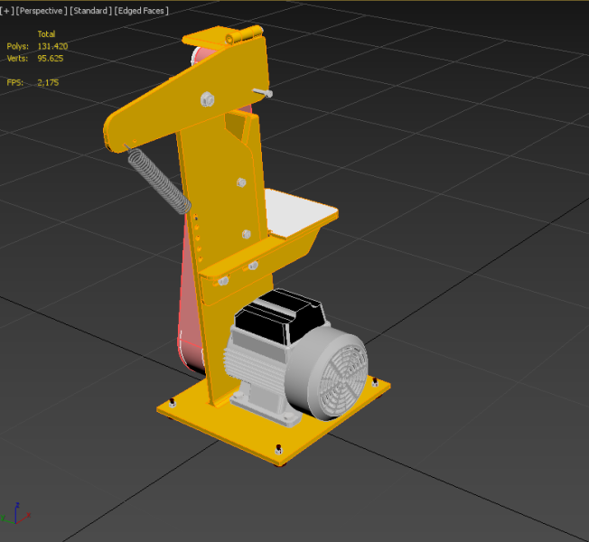 BELT SANDER GRINDER ABRASIVE POLISHER EDGES SHARPENER Model 3D in Alat ...