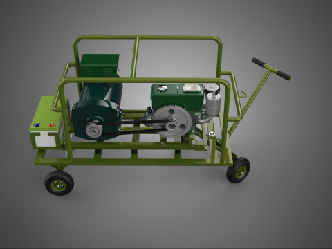 CONJUNTO GERADOR DE CAMPO TÁTICO MILITAR DO EXÉRCITO CARRINHO COM RODAS ...