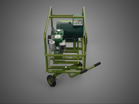 CONJUNTO GERADOR DE CAMPO TÁTICO MILITAR DO EXÉRCITO CARRINHO COM RODAS ...