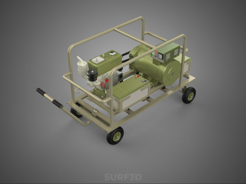 STANDARD MILITARY ARMY PANZER DESERT DIESEL GENERATOR SET GENSET 3D ...