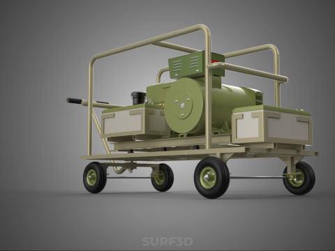 STANDARD MILITARY ARMY PANZER DESERT DIESEL GENERATOR SET GENSET 3D ...