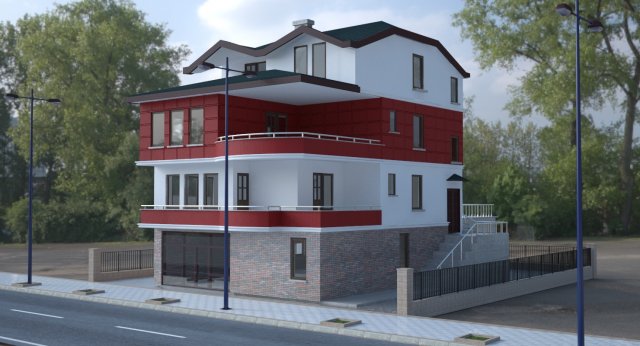 storey building 3D Model in Buildings 3DExport