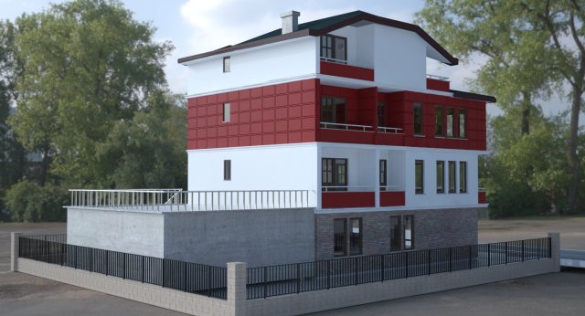 storey building 3D Model in Buildings 3DExport