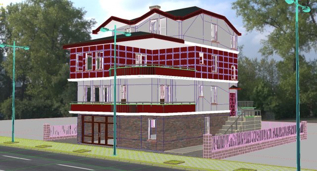 storey building 3D Model in Buildings 3DExport