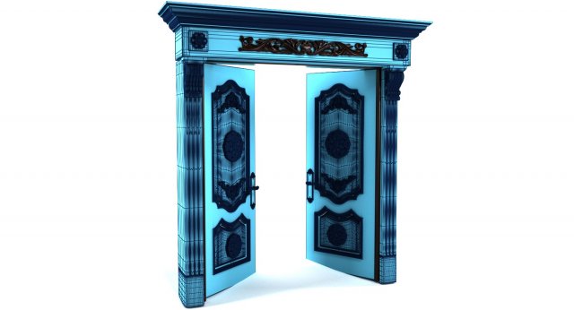 double door 3D Model in Door 3DExport