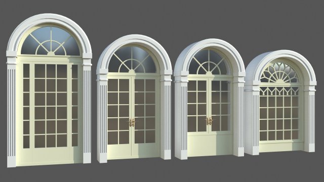 Doors Windows set 3D Model in Door 3DExport