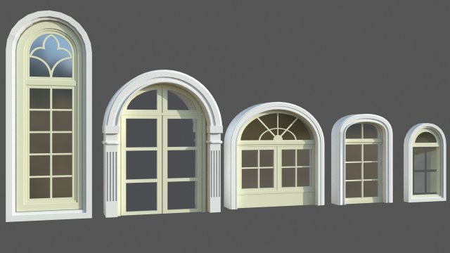 Doors Windows set 3D Model in Door 3DExport