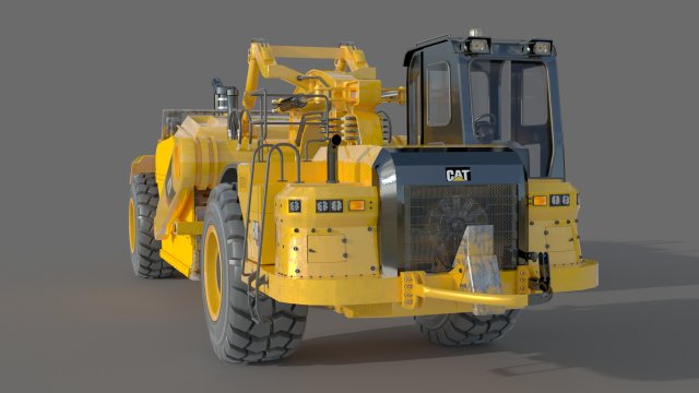 Caterpillar Cat 637K Wheel Tractor Scraper 3D Model in Machines 3DExport