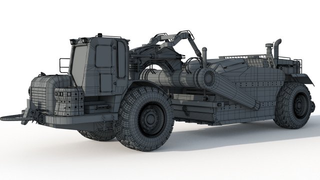 Caterpillar Cat 637K Wheel Tractor Scraper 3D Model in Machines 3DExport