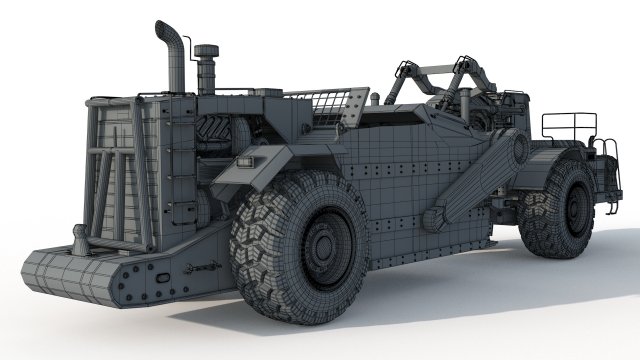 Caterpillar Cat 637K Wheel Tractor Scraper 3D Model in Machines 3DExport