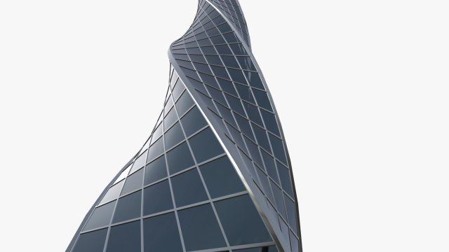 Futuristic Skyscraper 3D Model in Fantasy 3DExport