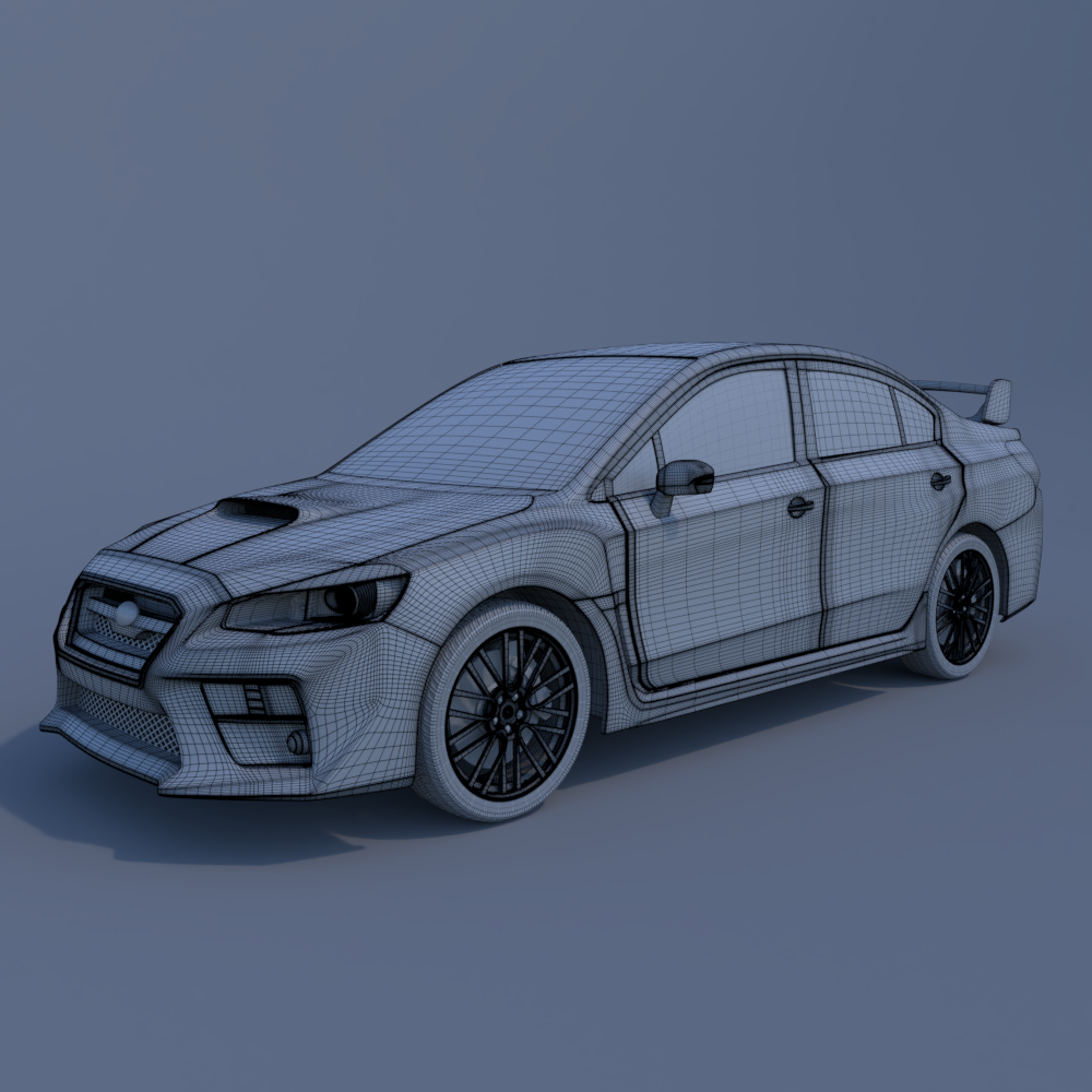 Subaru WRX STI 3D Model in Sport Cars 3DExport