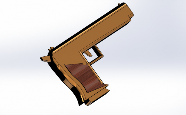 gold deagle Free 3D Model in Pistol 3DExport