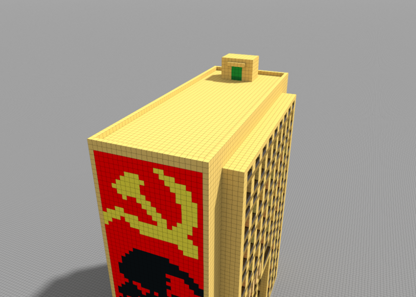 Soviet Building 3D Model in Buildings 3DExport