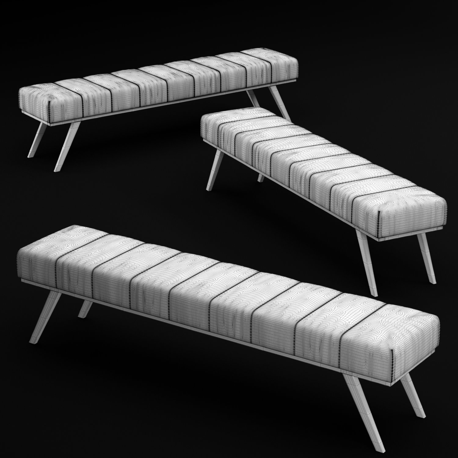 bed bench 2 3D Models in Bench 3DExport