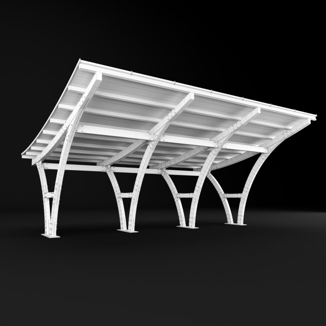 wooden carport 3D Model in Buildings 3DExport