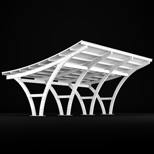 wooden carport 3D Model in Buildings 3DExport
