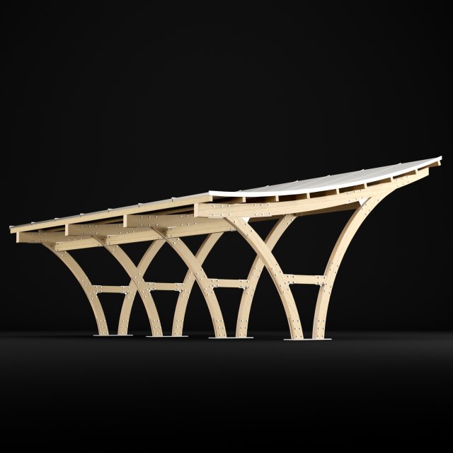 wooden carport 3D Model in Buildings 3DExport