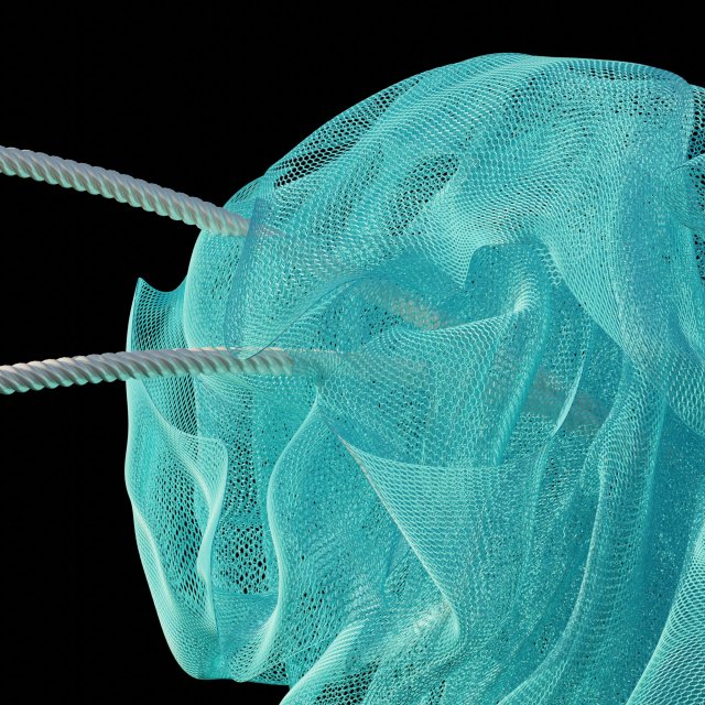 Loofah bath whit rope 3D Model in Bathroom 3DExport