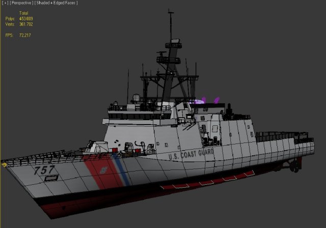 USCGC MIDGETT - LEGEND CLASS US CUTTER-COAST GUARD 3D Model in ...