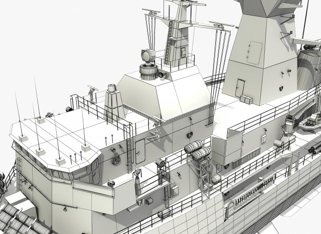 ANZAC MEKO Class Frigate HMAS ARUNTA FFH 151 3D Model in Battleship ...