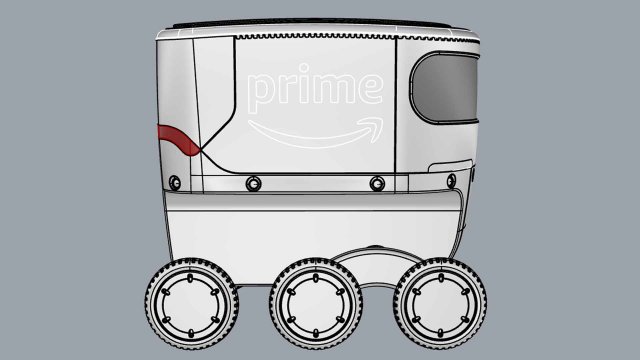 amazon delivery robot white 3D Model in Robot 3DExport