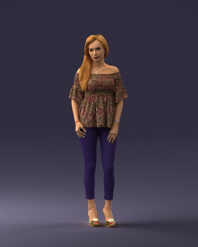 fashion girl 0613-2 3d print ready 3D Print Model in Woman 3DExport
