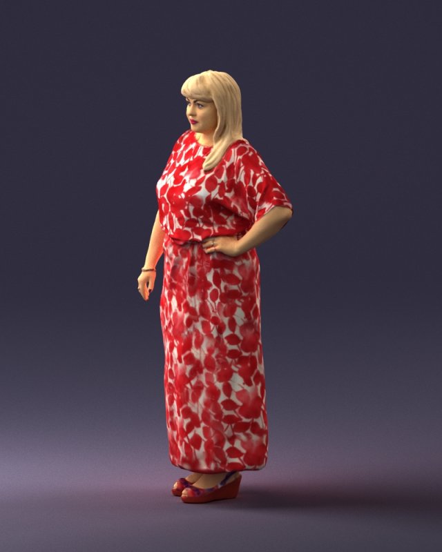 fat woman 0075 3D Model in Woman 3DExport