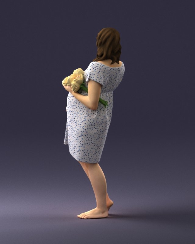 pregnant woman 0145 3D Model in Woman 3DExport